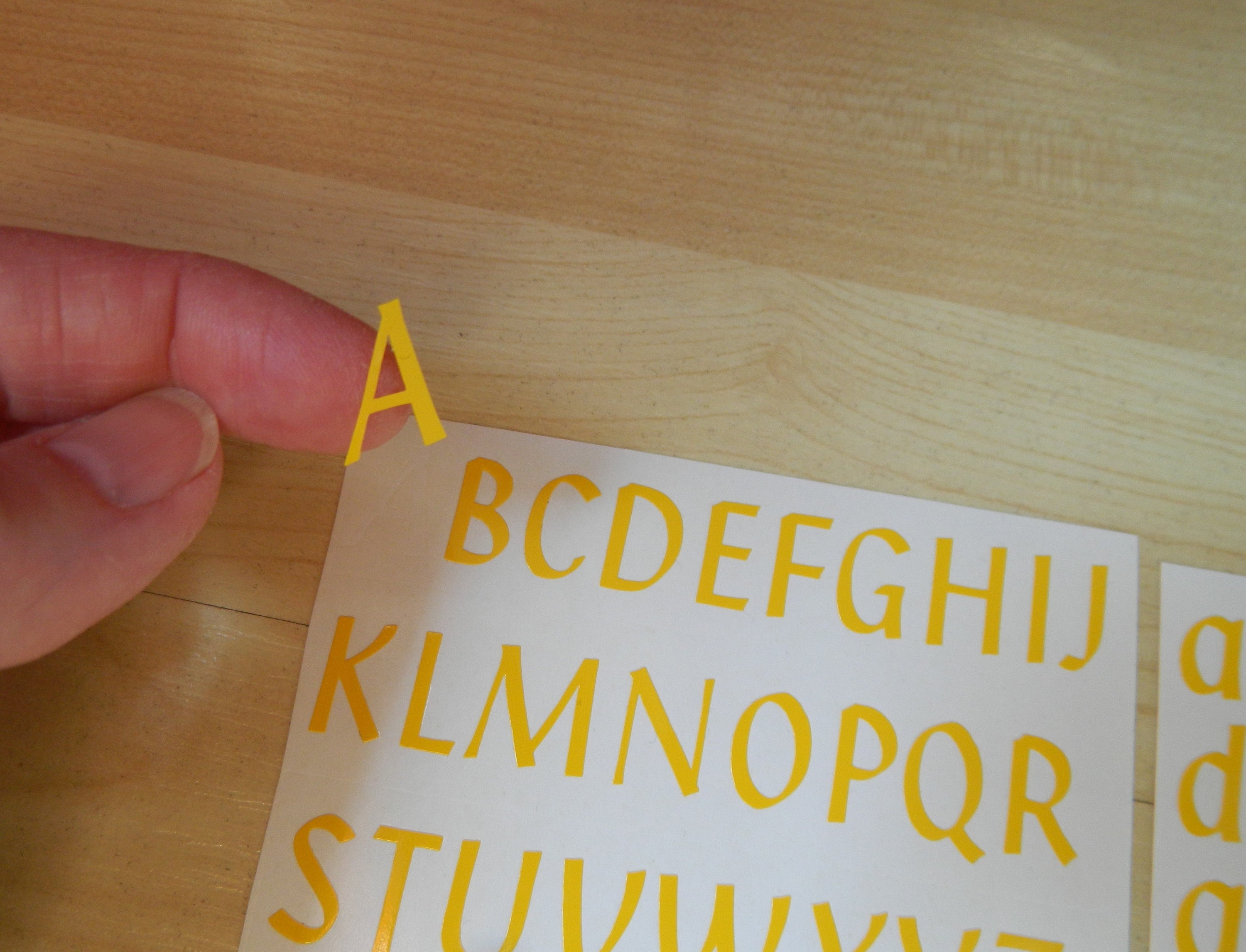 Penstyle Font Alphabet Sticky Back Vinyl Letters for Crafts | Etsy UK