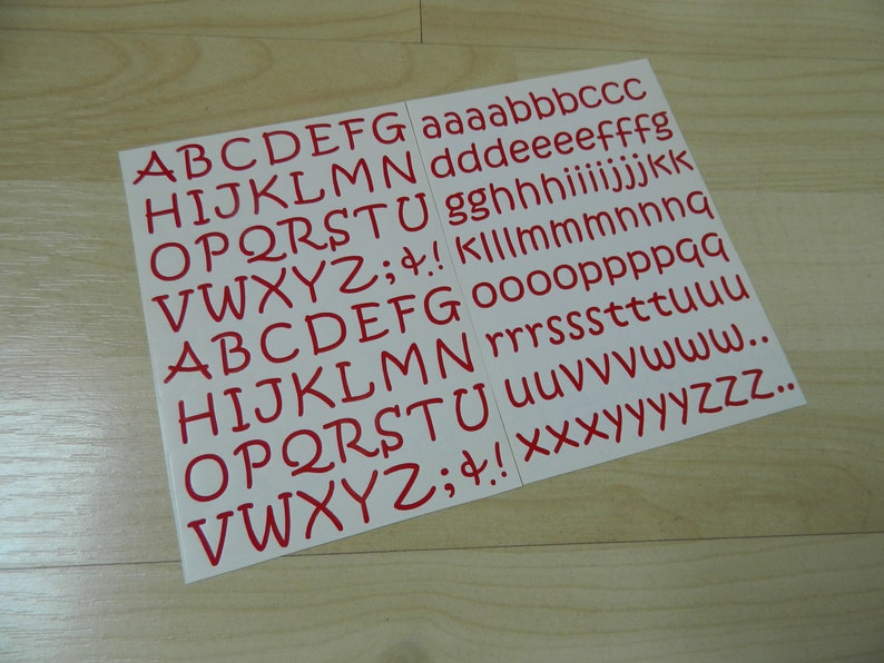 Kristen Font Alphabet Sticky Back Vinyl Letters for Crafts 15, 20, 30 ...