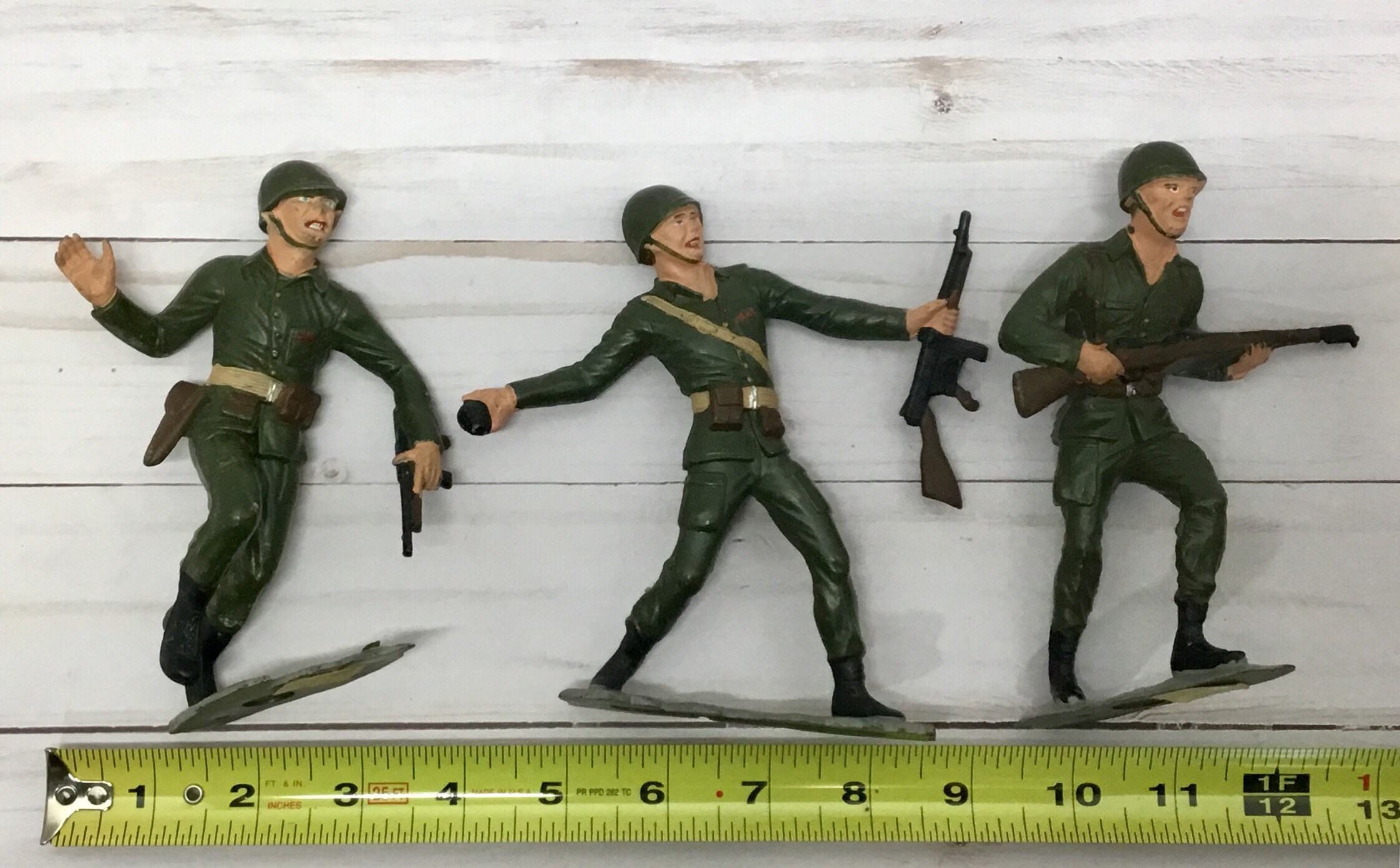 1963 Set of 3 US Marines Painted Toy Soldiers by Louis Marx & Co. Inc ...