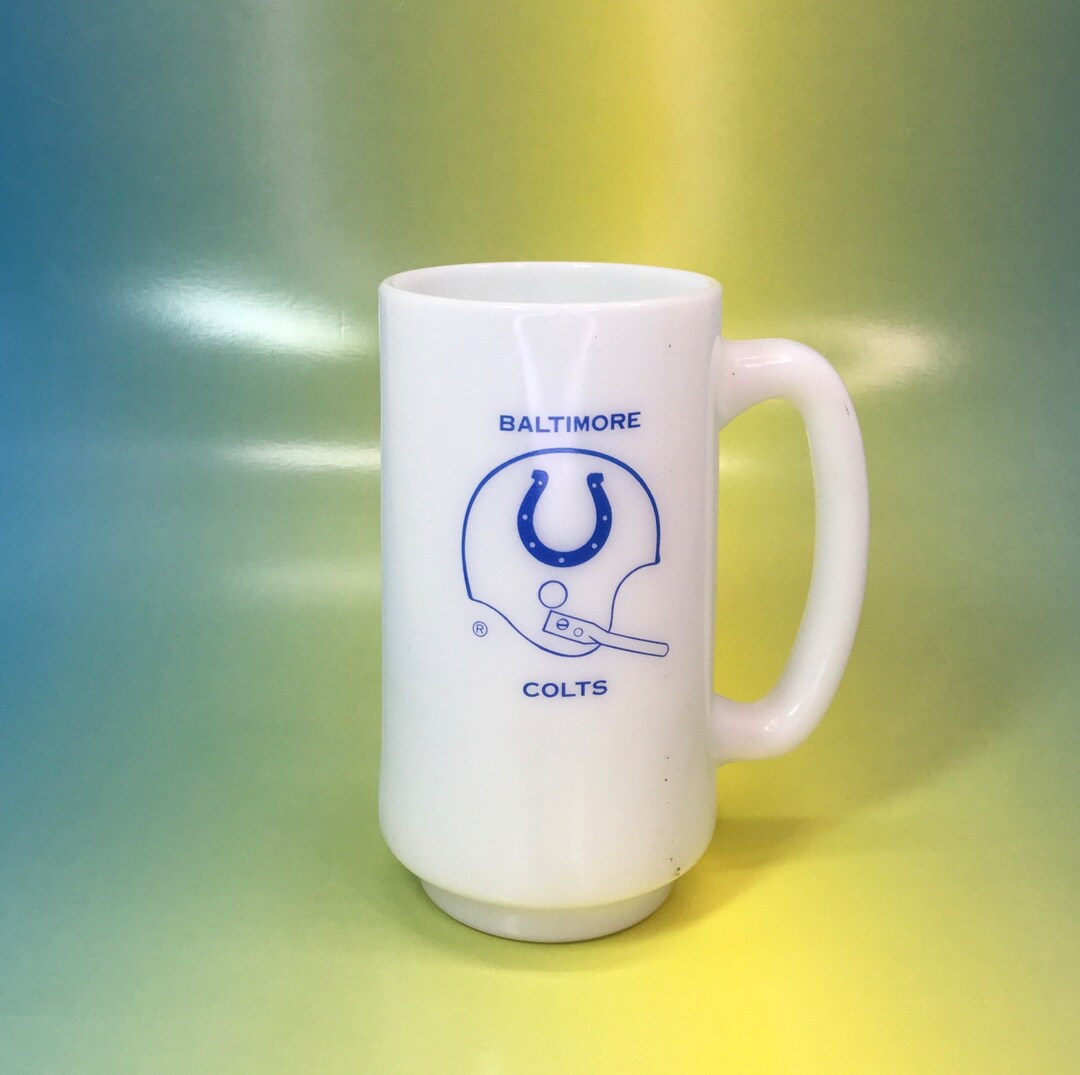 Baltimore Colts Milk Glass Beer Stein Vintage - Etsy