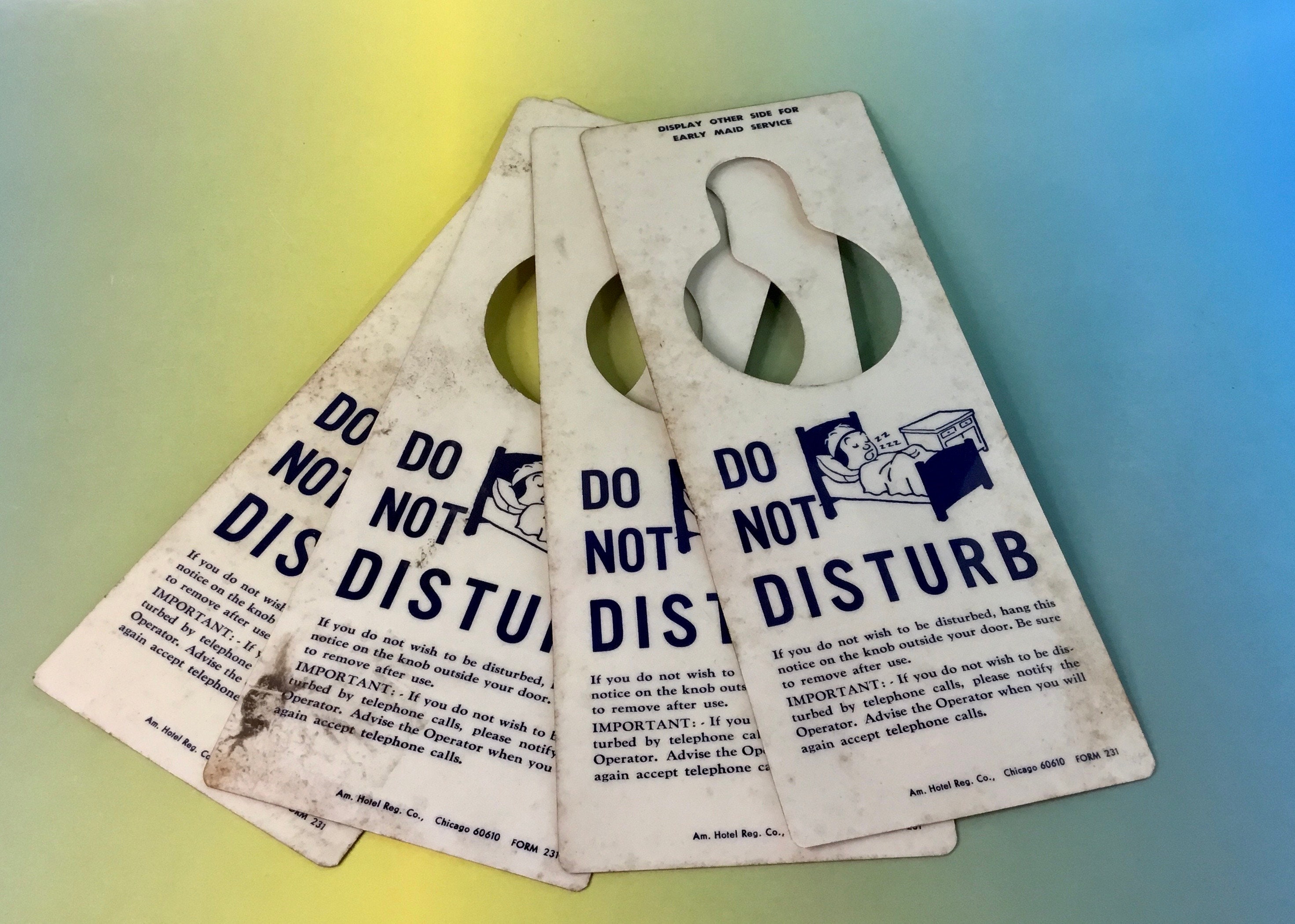 Maid/do Not Disturb Vintage Hotel Door Knob Hanging Sign Set - Etsy