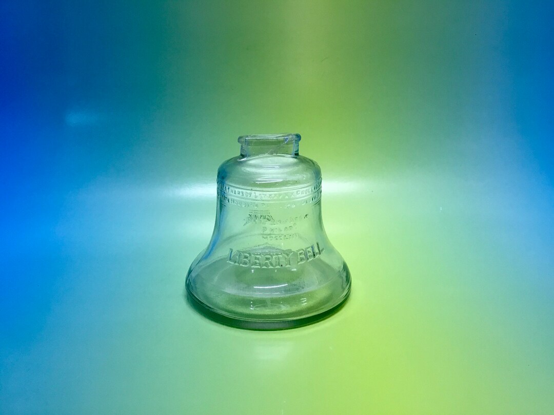 Vintage Glass Liberty Bell Bank - Etsy