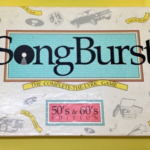 Songburst 50’s & 60’s Edition Board Game Vintage 1990’s - Etsy