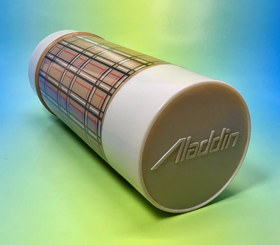 Vintage Aladdin Thermos, Plaid Wide Mouth Bottle, 32 Oz - Etsy
