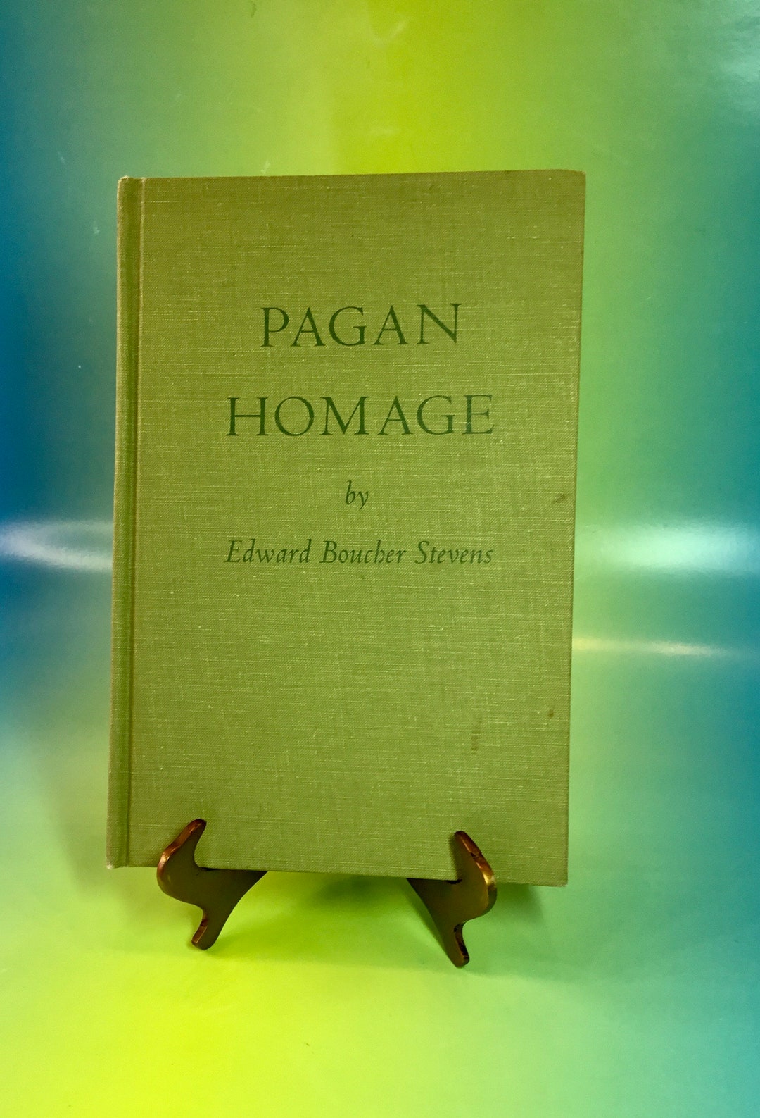 Pagan Homage by Edward Boucher Stevens 1969 Green Canvas Book - Etsy