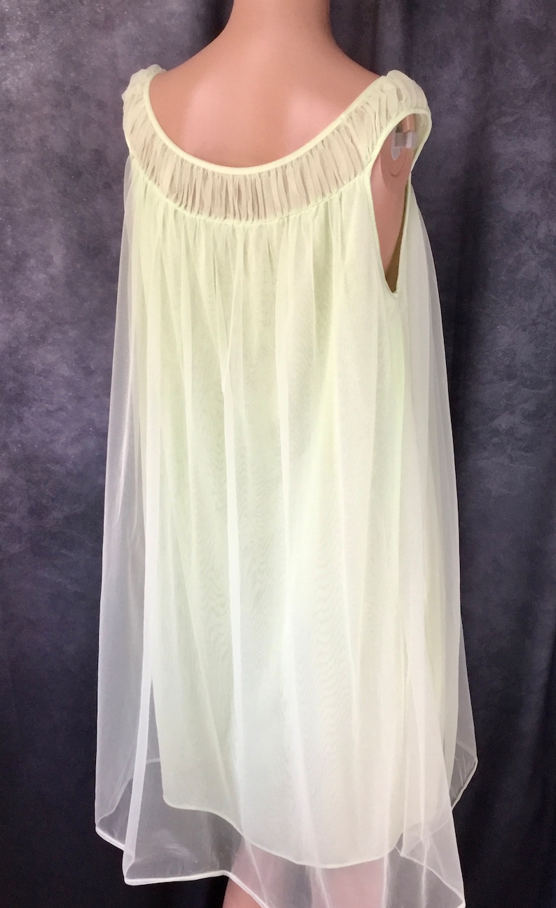 Seafoam Green Sheer Nylon Babydoll Style Vintage Neglige - Etsy