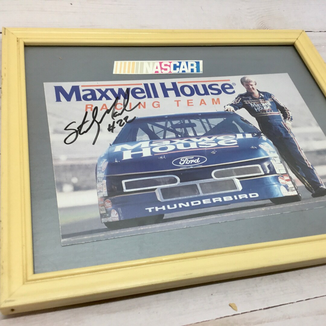 Maxwell House Racing Team Sterling Marlin Autographed Postcard #22 1991 ...