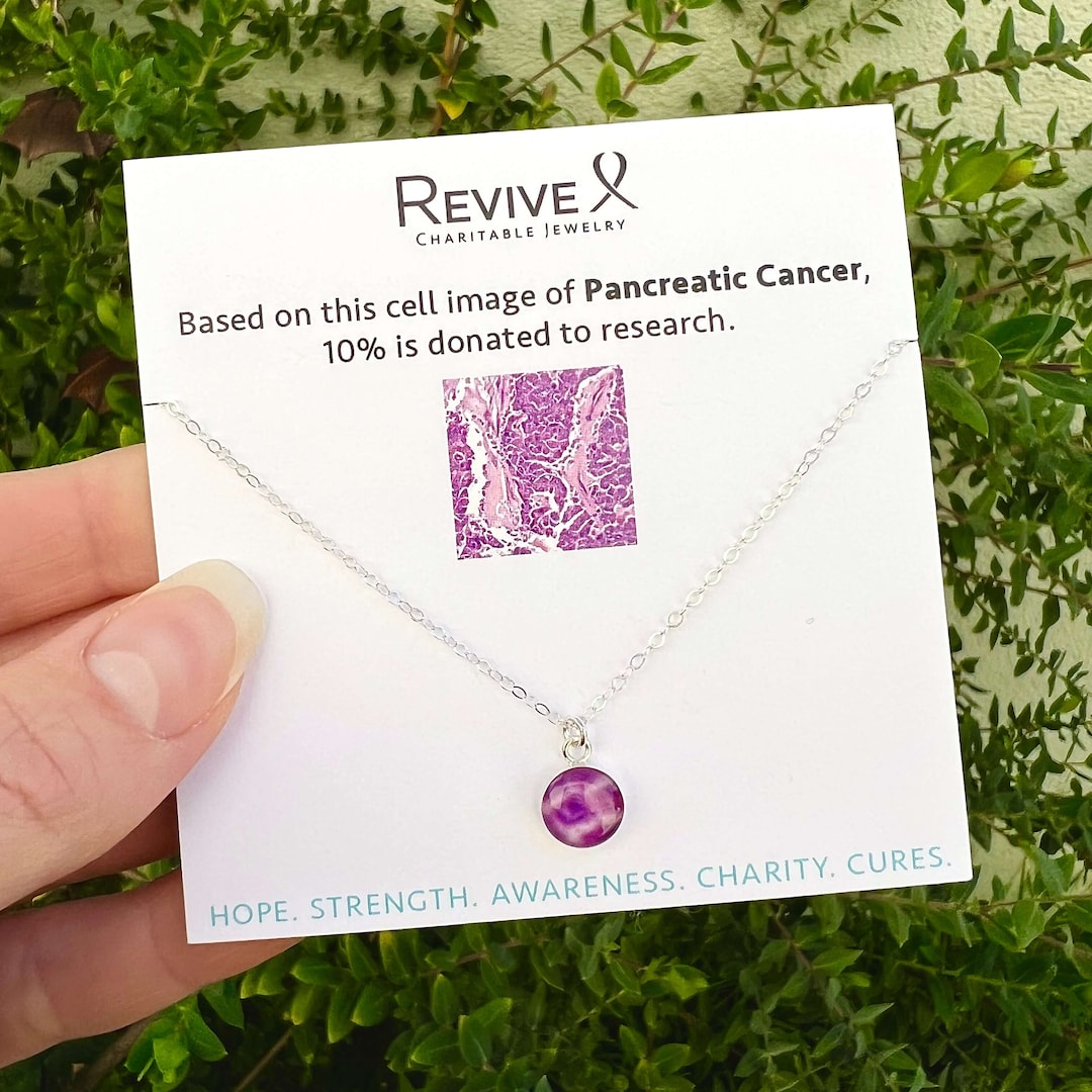 Pancreatic Cancer Awareness Chain Pendant Necklace in Silver or Gold ...
