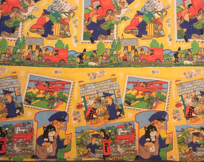 Postman Pat and Friends Postcard Cotton Fabric - Etsy