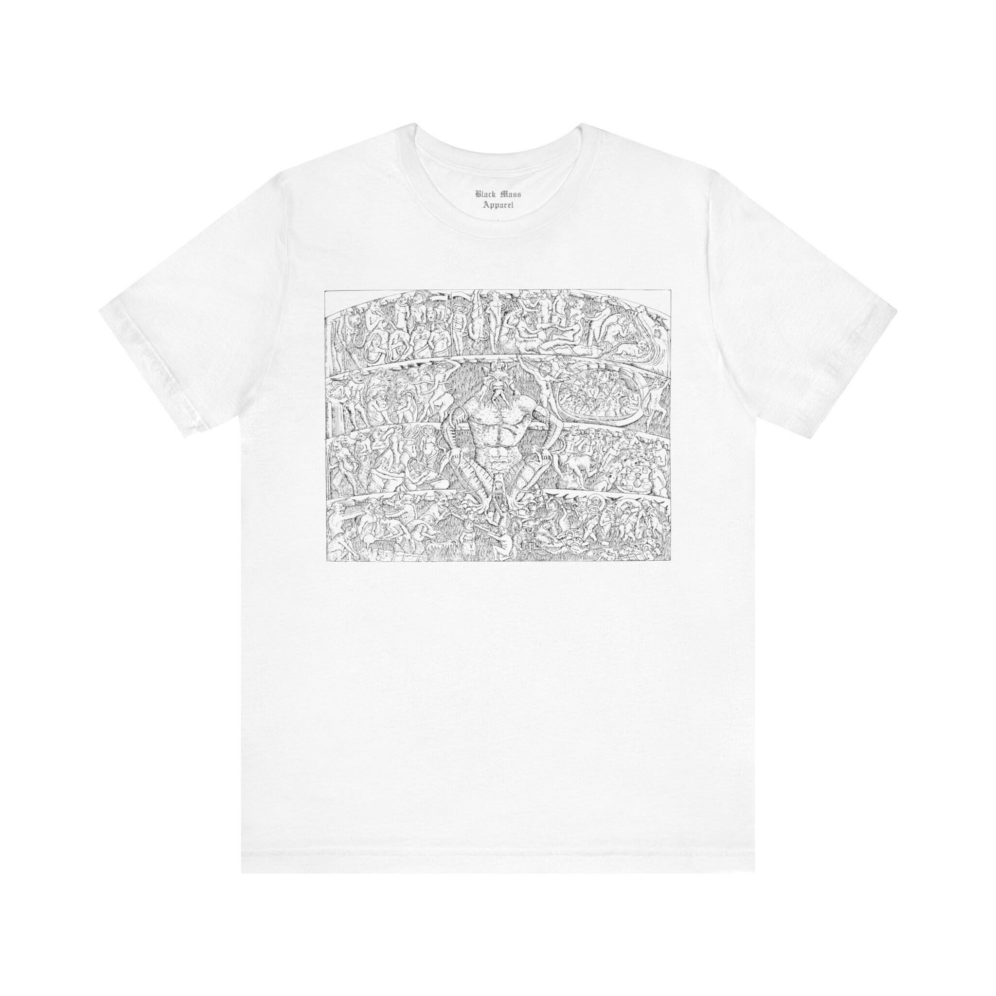 The Inferno Mural, the Divine Comedy Shirt, Satan Dis Tshirt, Dante's ...