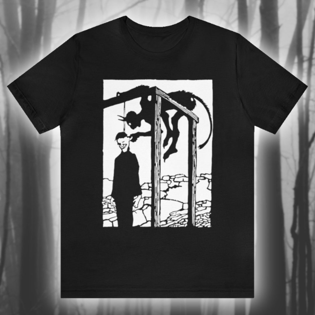 Devil at the Gallows, Creepy Gothic T-shirt, Macabre Shirt, Spooky ...