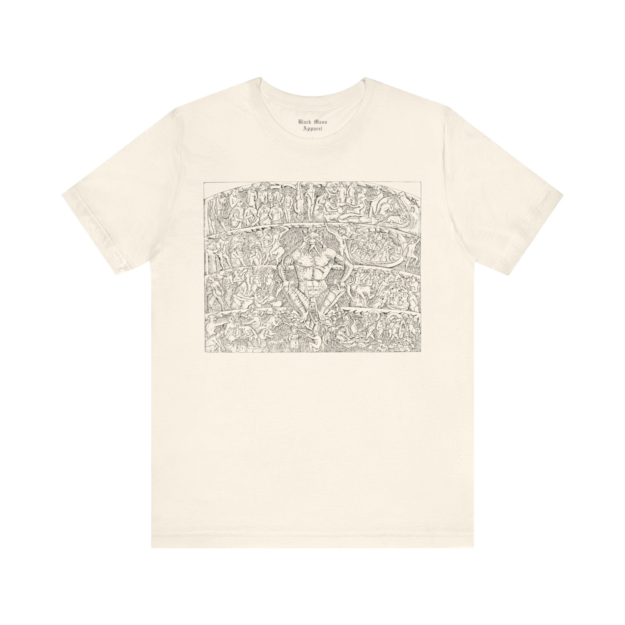 The Inferno Mural, the Divine Comedy Shirt, Satan Dis Tshirt, Dante's ...