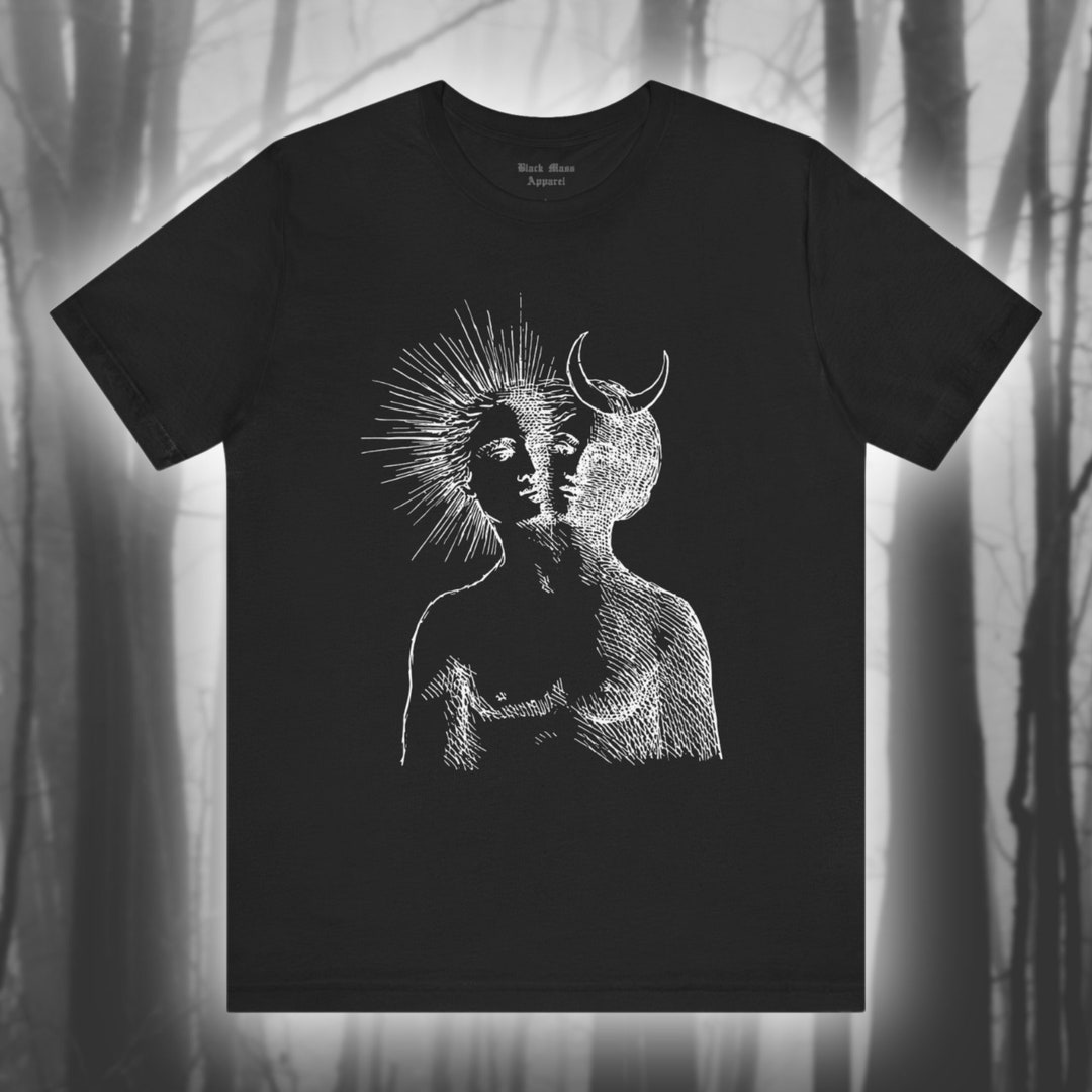 Unity of Opposites, Vintage Art T-shirt, Alchemical Rebis, Occult Art ...