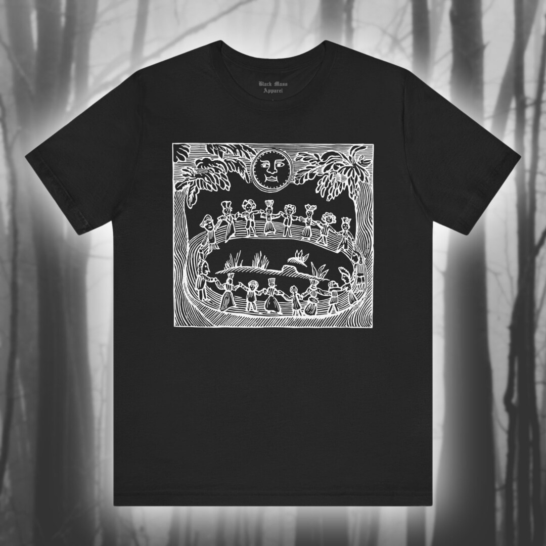 Circle of Witches, Occult Woodcut Shirt, Vintage Witchcraft T-shirt ...