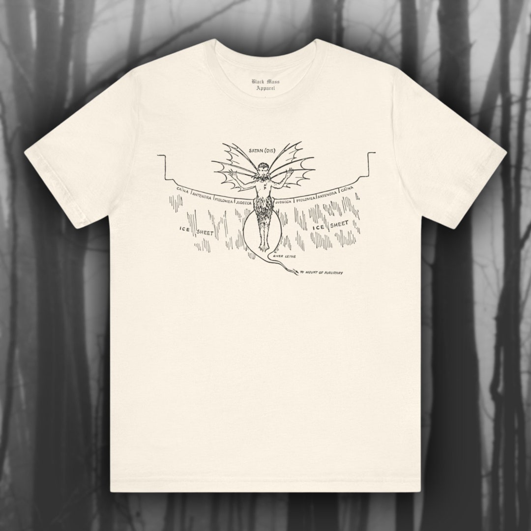 Satan (dis), Dante's Inferno Shirt, the Divine Comedy T-shirt, Circles ...