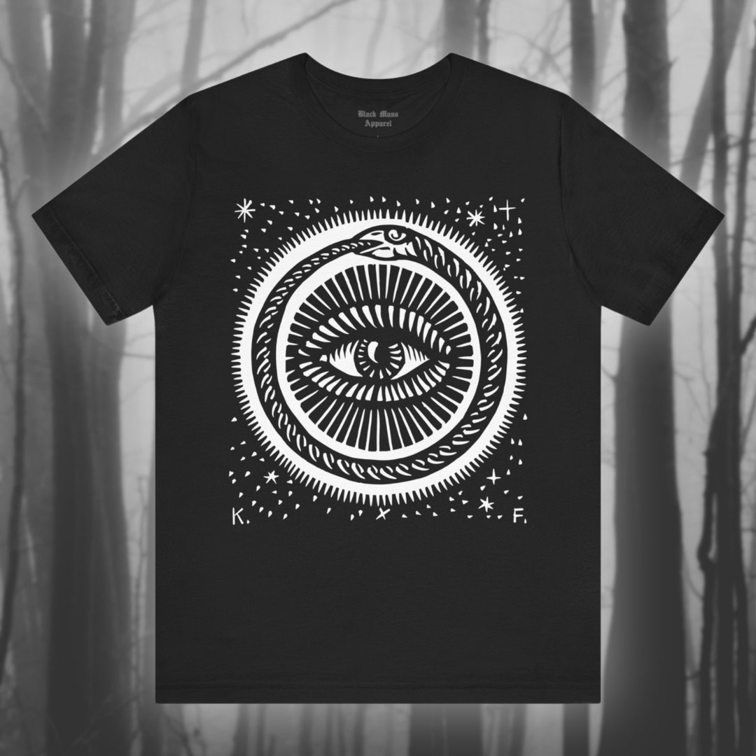 Ouroboros, Karl Hugo Art T-shirt, Snake Shirt, Vintage Occult Art, All ...
