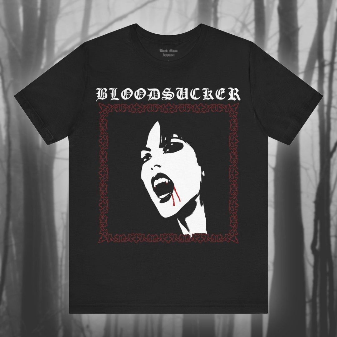BLOODSUCKER, Female Vampire T-shirt, Creepy Art Tshirt, Gothic Shirt ...