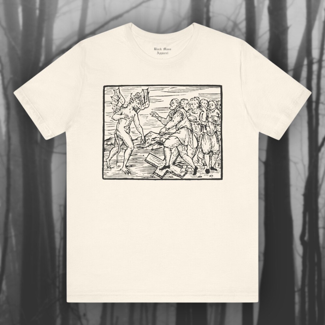 Renouncing Christ, Occult Woodcut Shirt, Vintage Witchcraft T-shirt ...