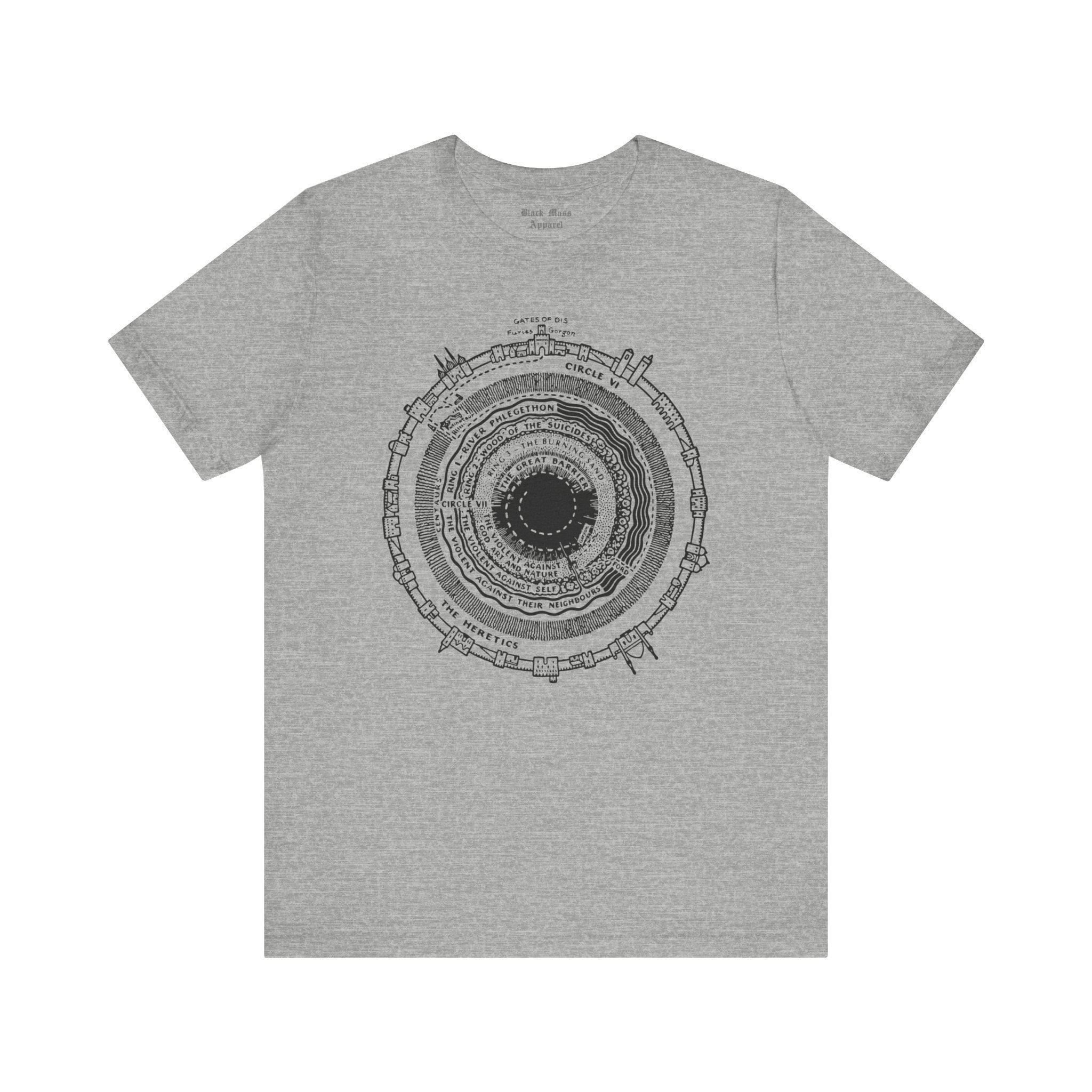LOWER HELL, Dante's Inferno Shirt, the Divine Comedy T-shirt, Circles ...
