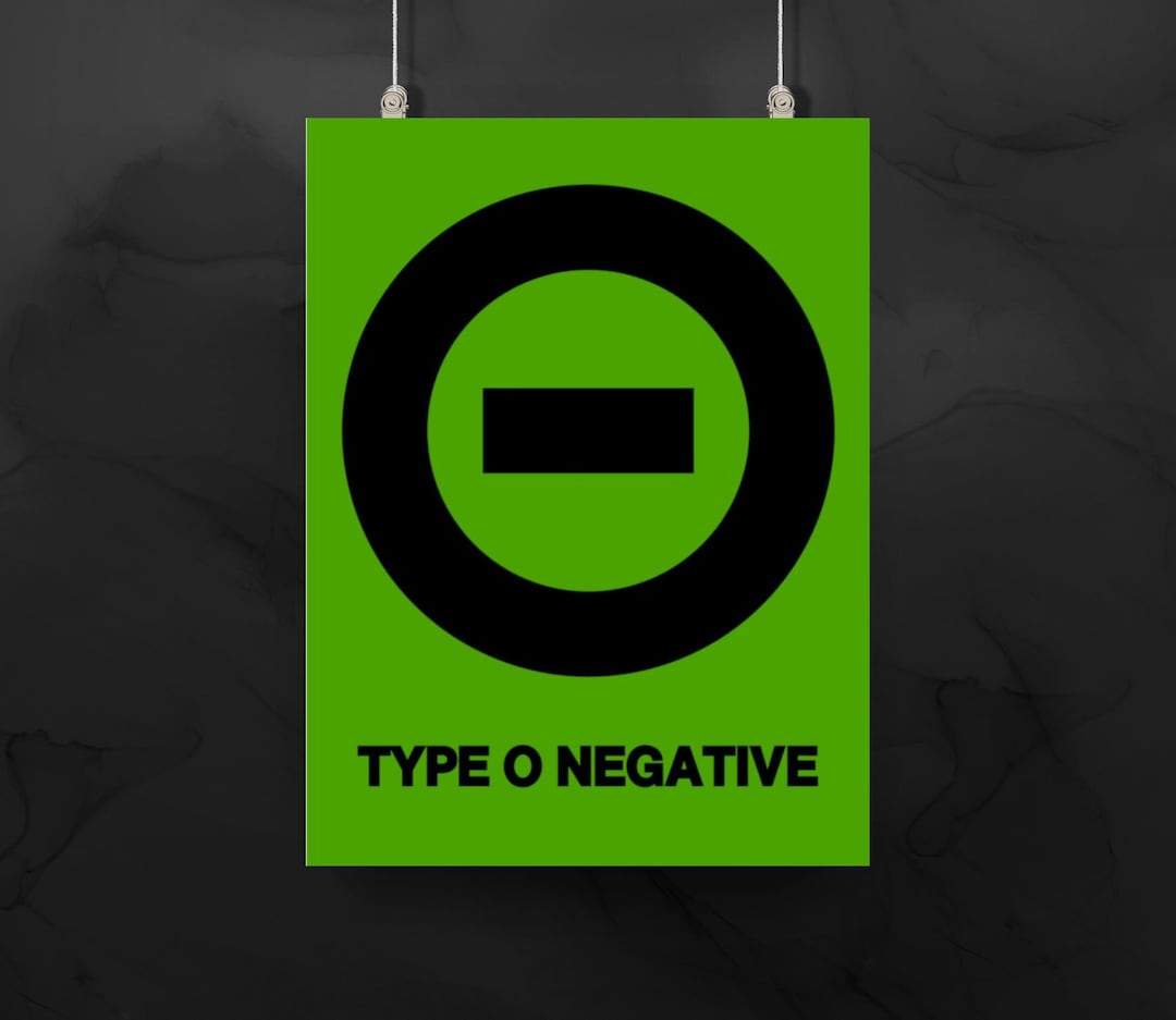 Type O Negative Logo Poster 18 X 24 Peter Steele Gothic - Etsy