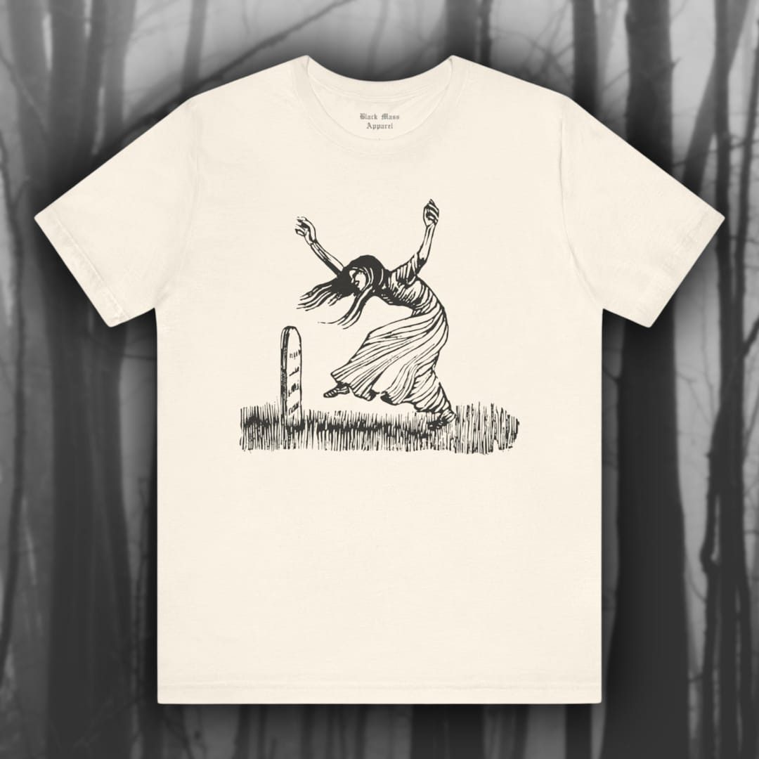 Dancing on Grave, Gwen Raverat Shirt, Creepy Art T-shirt, Gothic Tshirt ...