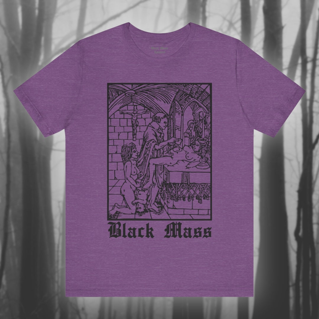 Black Mass Ritual, Occult Woodcut Shirt, Vintage Witchcraft T-shirt ...