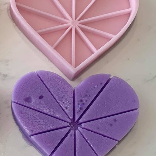 Single Heart Snap Bar Design Wax Melt Bar Silicone Mould - Etsy UK