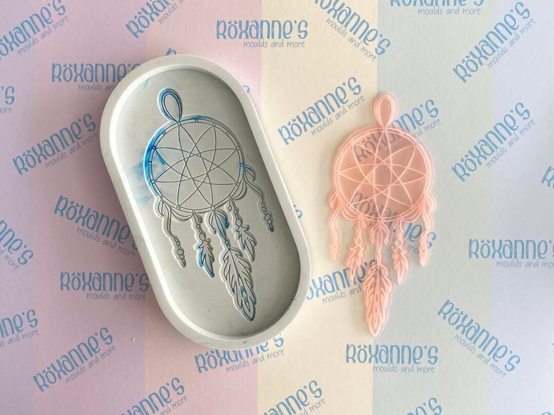 Dreamcatcher Silicone Mould Inlay, Insert. Set of 3. Polymer Clay Stamp ...