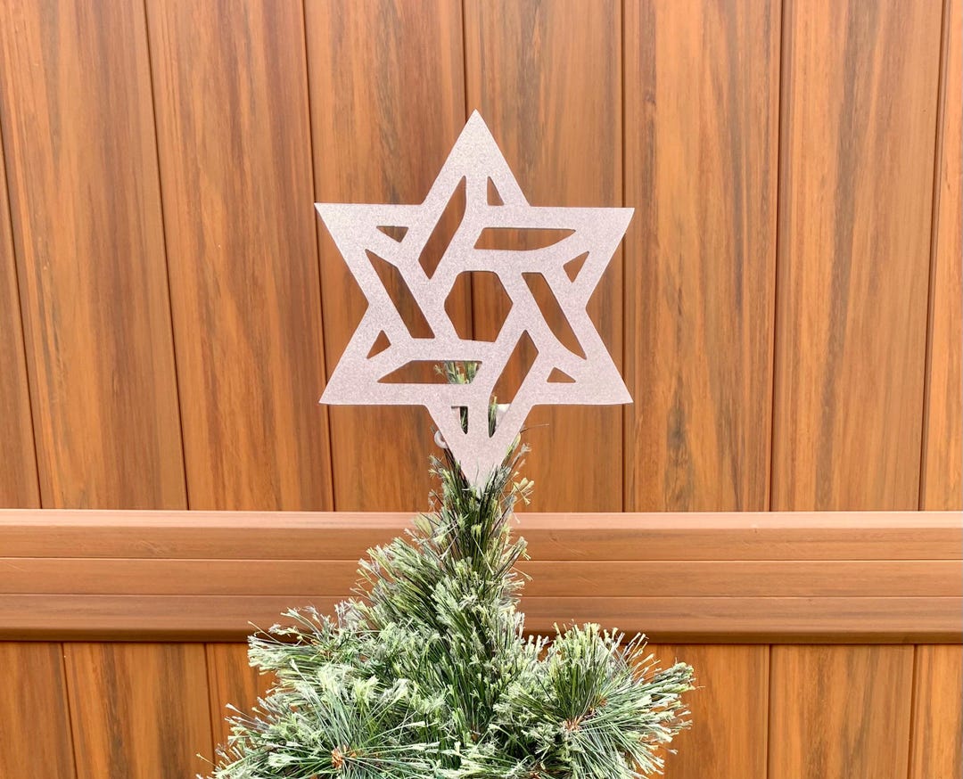 Silver Tree Topper Star of David for Christmas/hanukkah, Chrismukkah ...