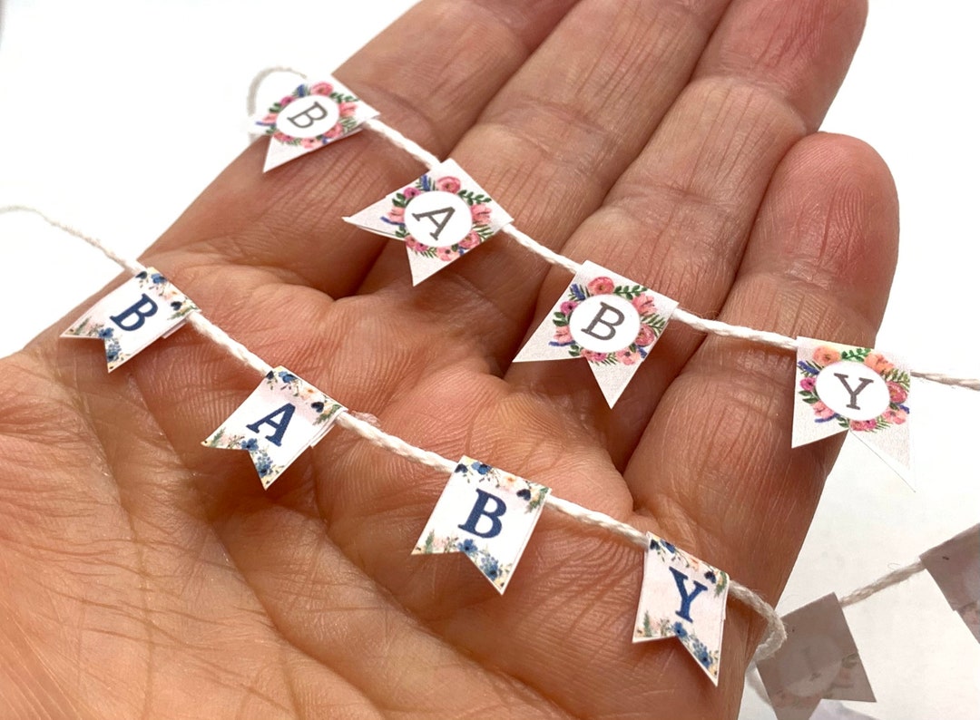 Miniature Nursery Banner Baby Boy or Baby Girl Hand Made - Etsy