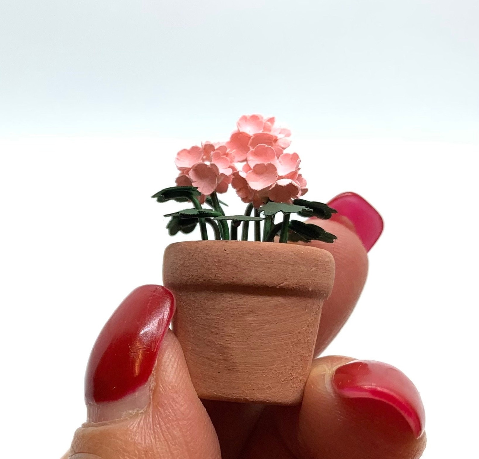 Miniature Geranium, Handmade, 1:12 Scale - Etsy