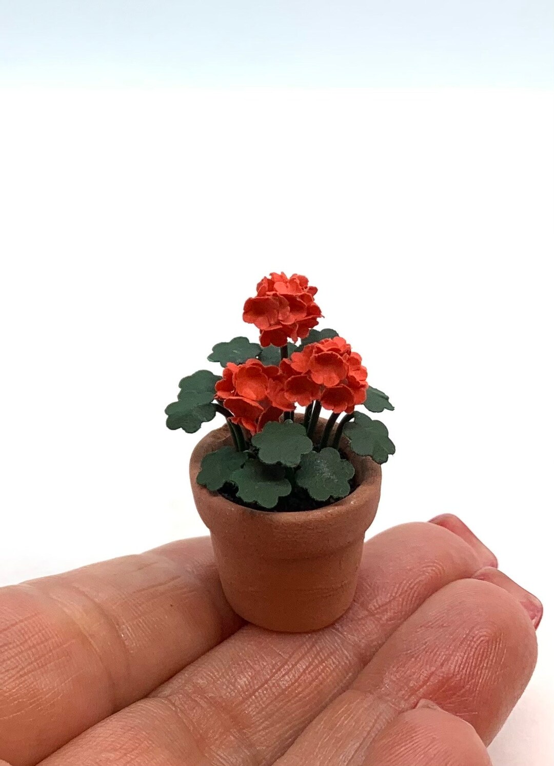 Miniature Geranium Handmade 1:12 Scale - Etsy