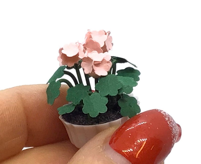 Miniature Geranium Handmade 1:12 Scale | Etsy