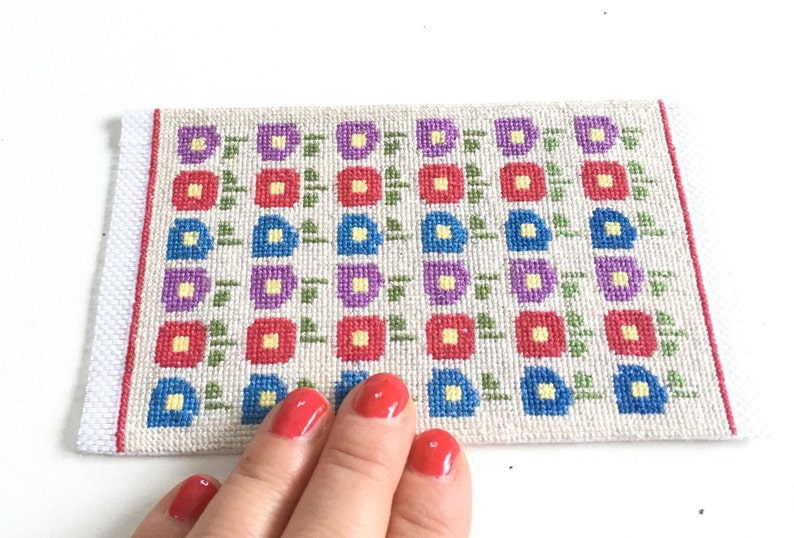 Miniature Hand Embroidered Rug/carpet Modern Floral | Etsy