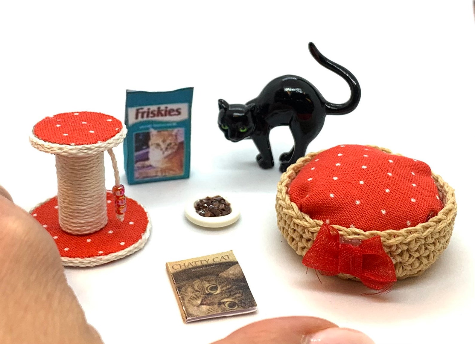 Miniature Set for Cat 1:12 Scale Handmade Several Colours - Etsy