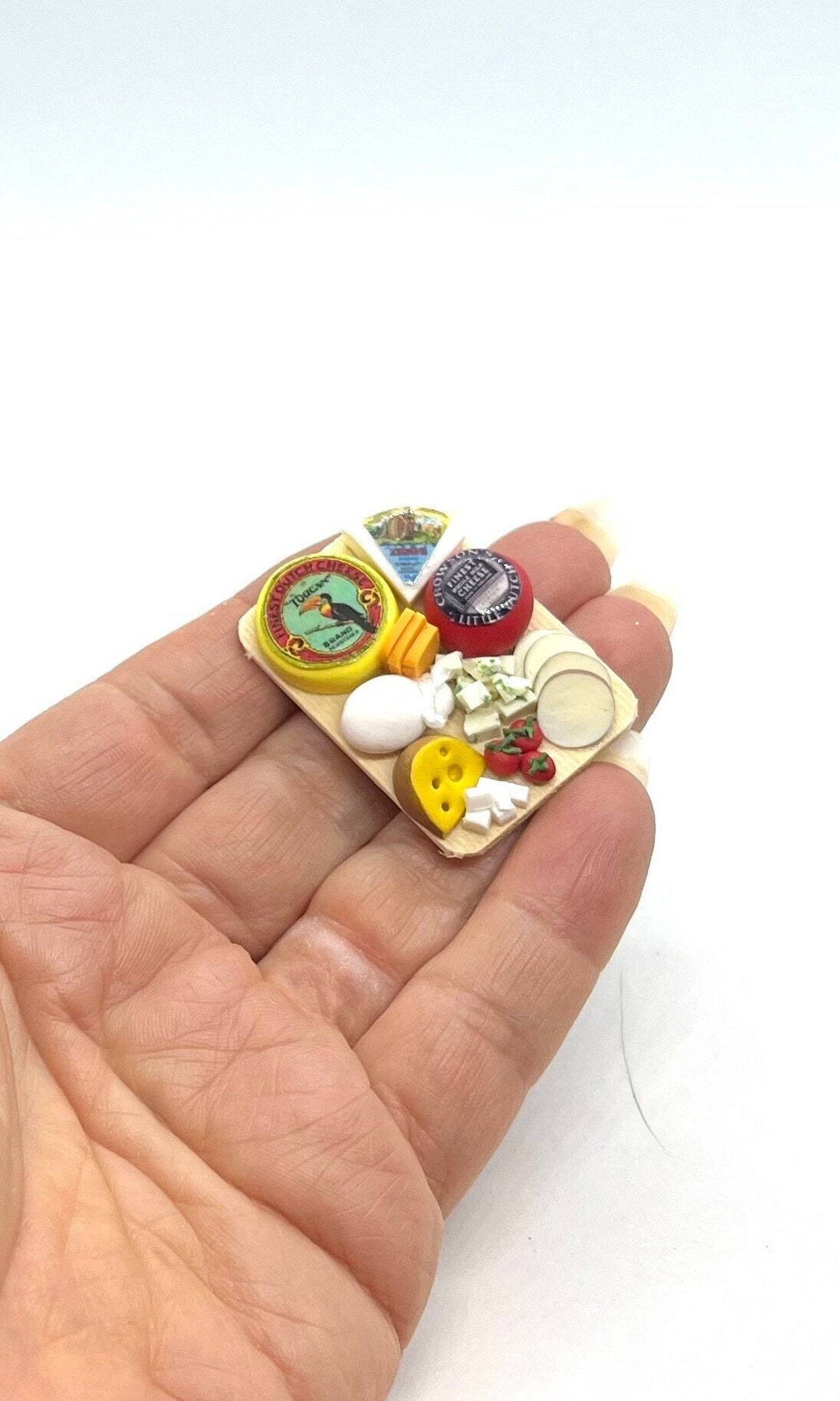 Luxury Miniature Cheese Board, Handmade, 1/12 Scale, Several Variations ...