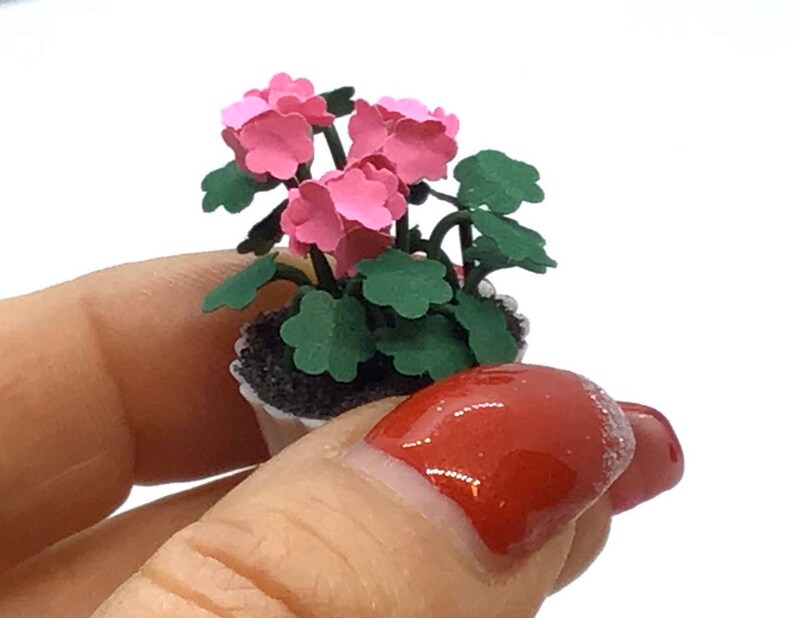 Miniature Geranium Handmade 1:12 Scale | Etsy