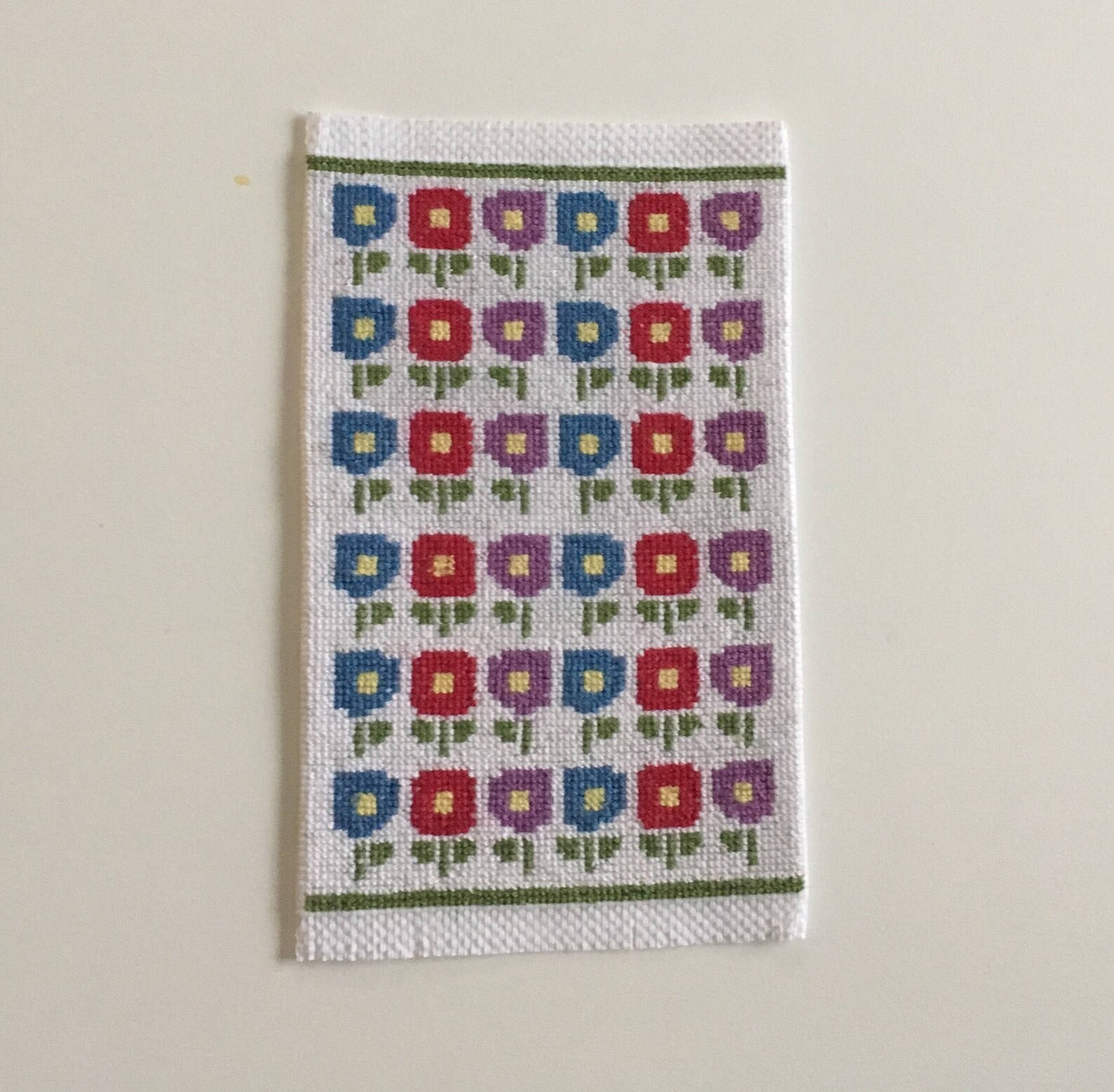 Miniature Hand Embroidered Rug/carpet Modern Floral | Etsy