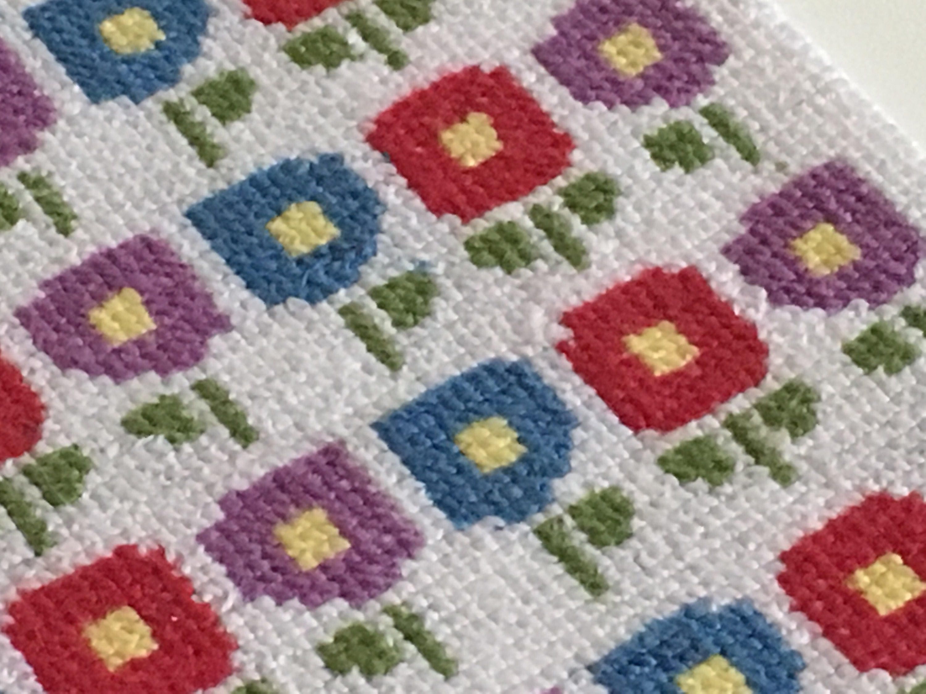 Miniature Hand Embroidered Rug/carpet Modern Floral | Etsy