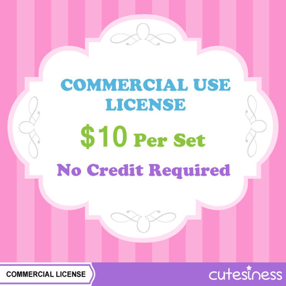 Commercial Use License With No Credit Required - Etsy