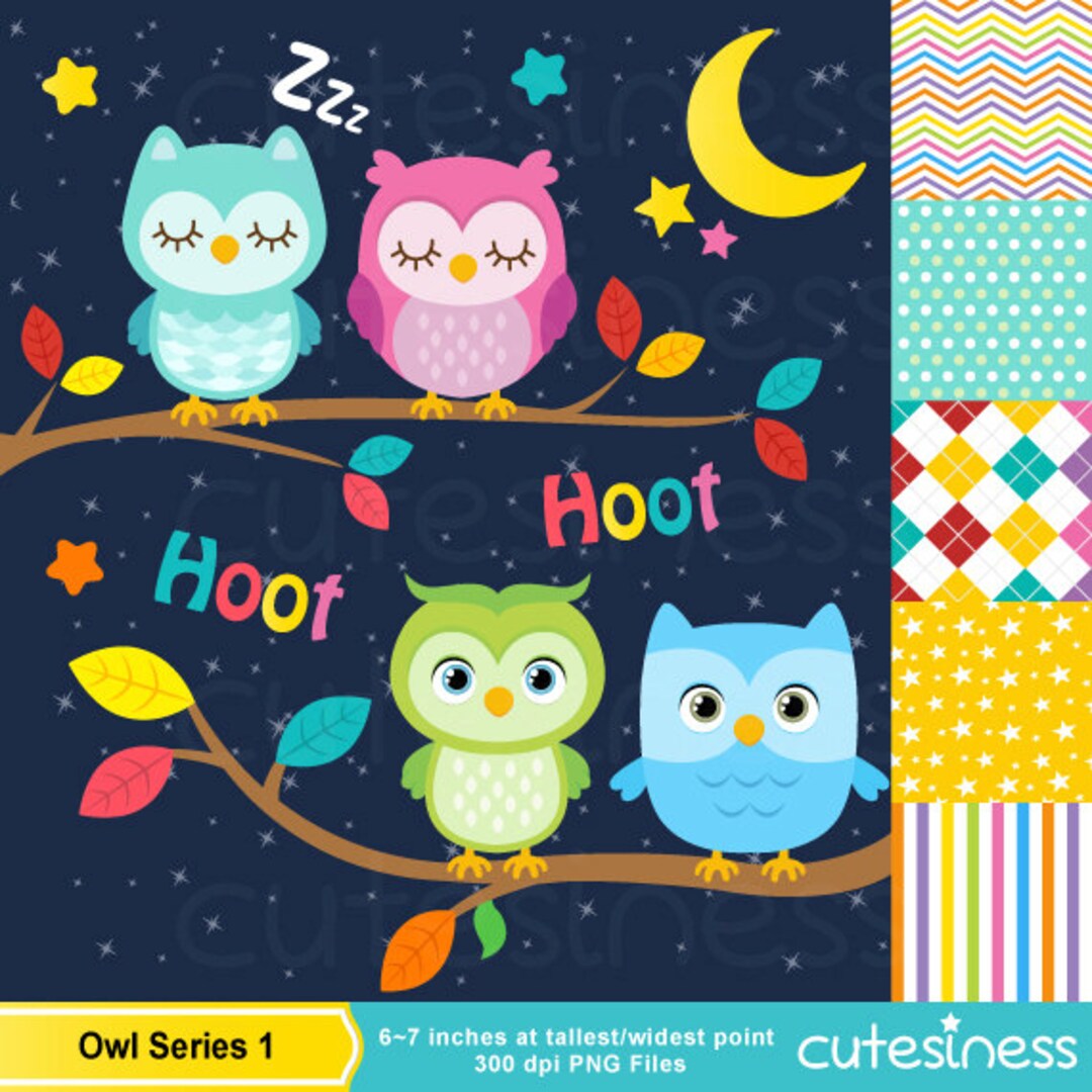 Cute Owl Clipart, Owl Clipart, Cute Owl Clip Art, Owl Clip Art, Cute ...