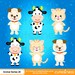 Hey Diddle Diddle Clipart , Cow Clipart, Nursery Clipart, Nursery Rhyme ...