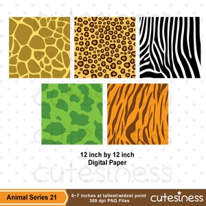 Jungle Clip Art, Jungle Digital Papers,jungle Clipart,jungle Animals ...