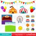Vintage Carnival Circus Digital Clipart / Animal Circus Clip Art ...