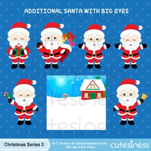 Christmas Clipart Set - Clip Art Set of Santa, Wreath, Holly, Presents ...