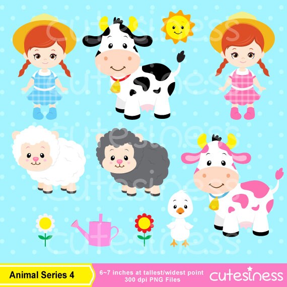 Farm Clipartfarm Digital Papersfarm Clip Artcute Farm - Etsy Canada