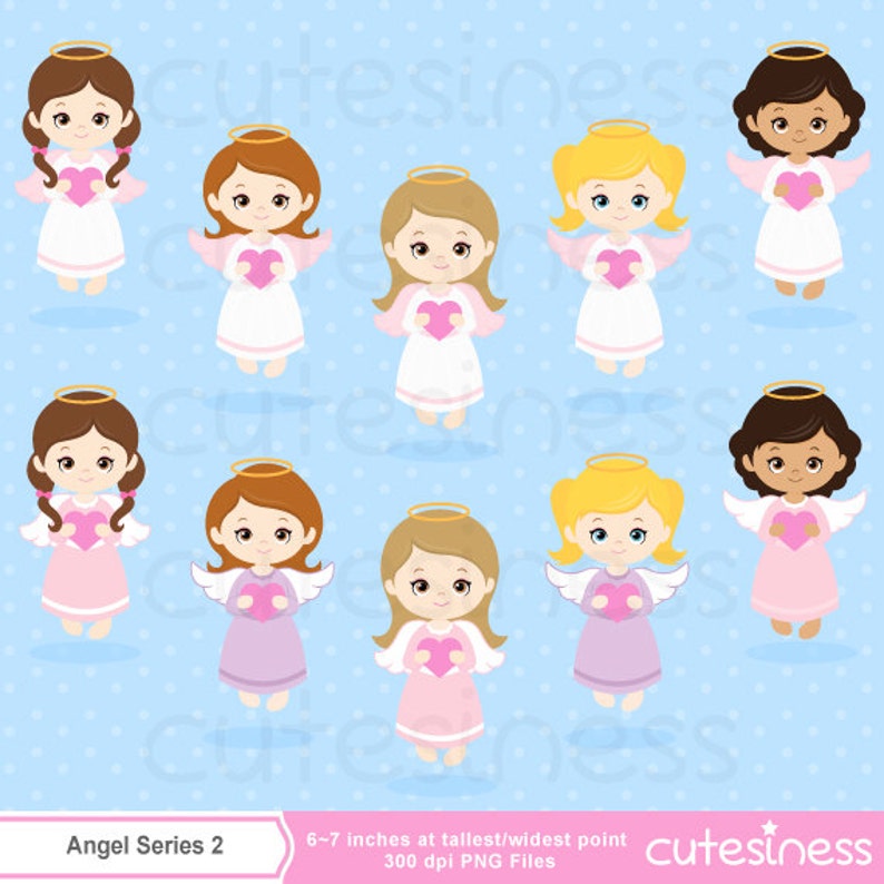 Angel Clipart Baptism Clipart Baptism Invitation Cute Angel - Etsy Canada