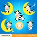 Hey Diddle Diddle Clipart , Cow Clipart, Nursery Clipart, Nursery Rhyme ...