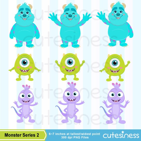 Monster Digital Clipart Monster Clipart Monster Clip Art | Etsy
