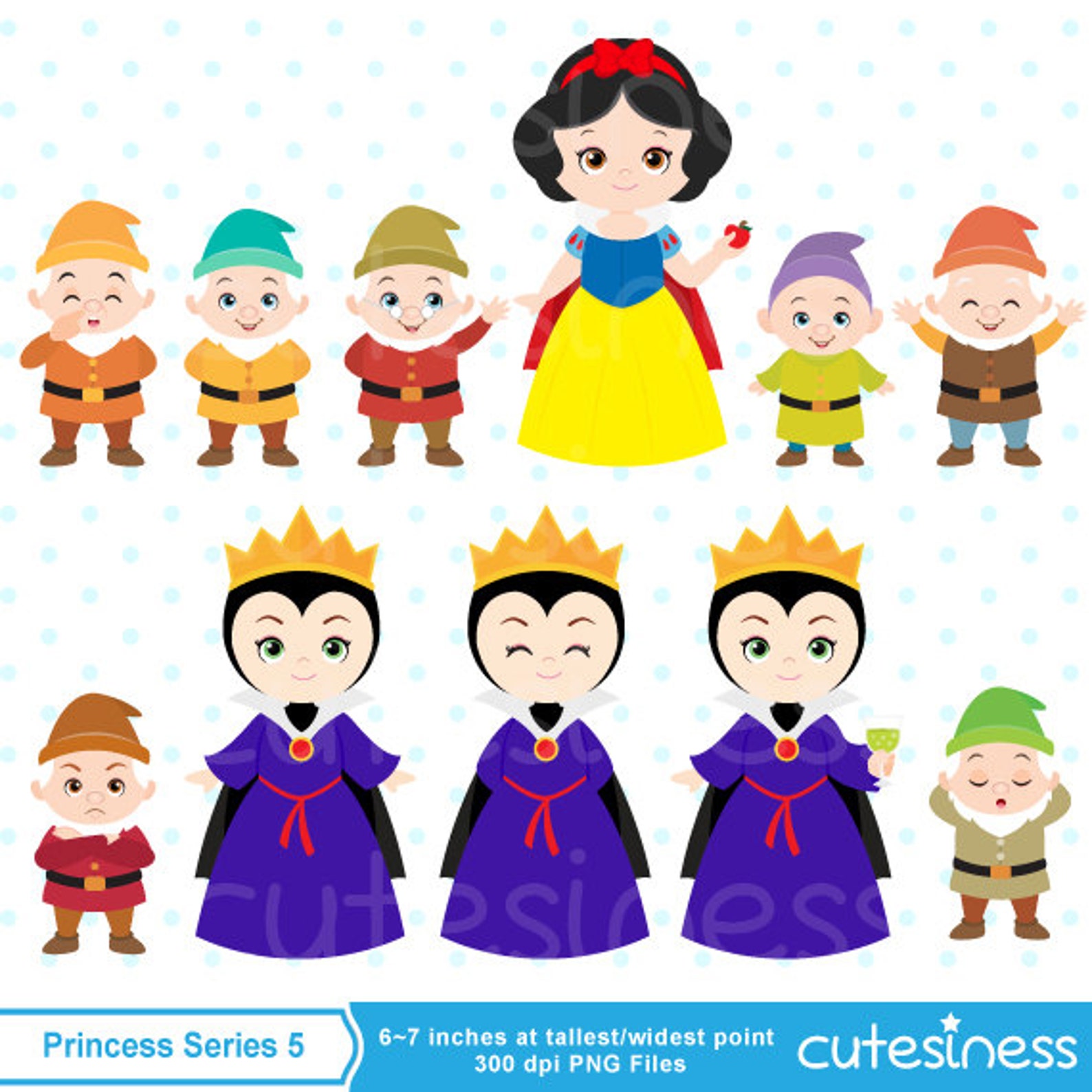Snow White Clipart Princess Clipart Princess Digital Clipart - Etsy ...